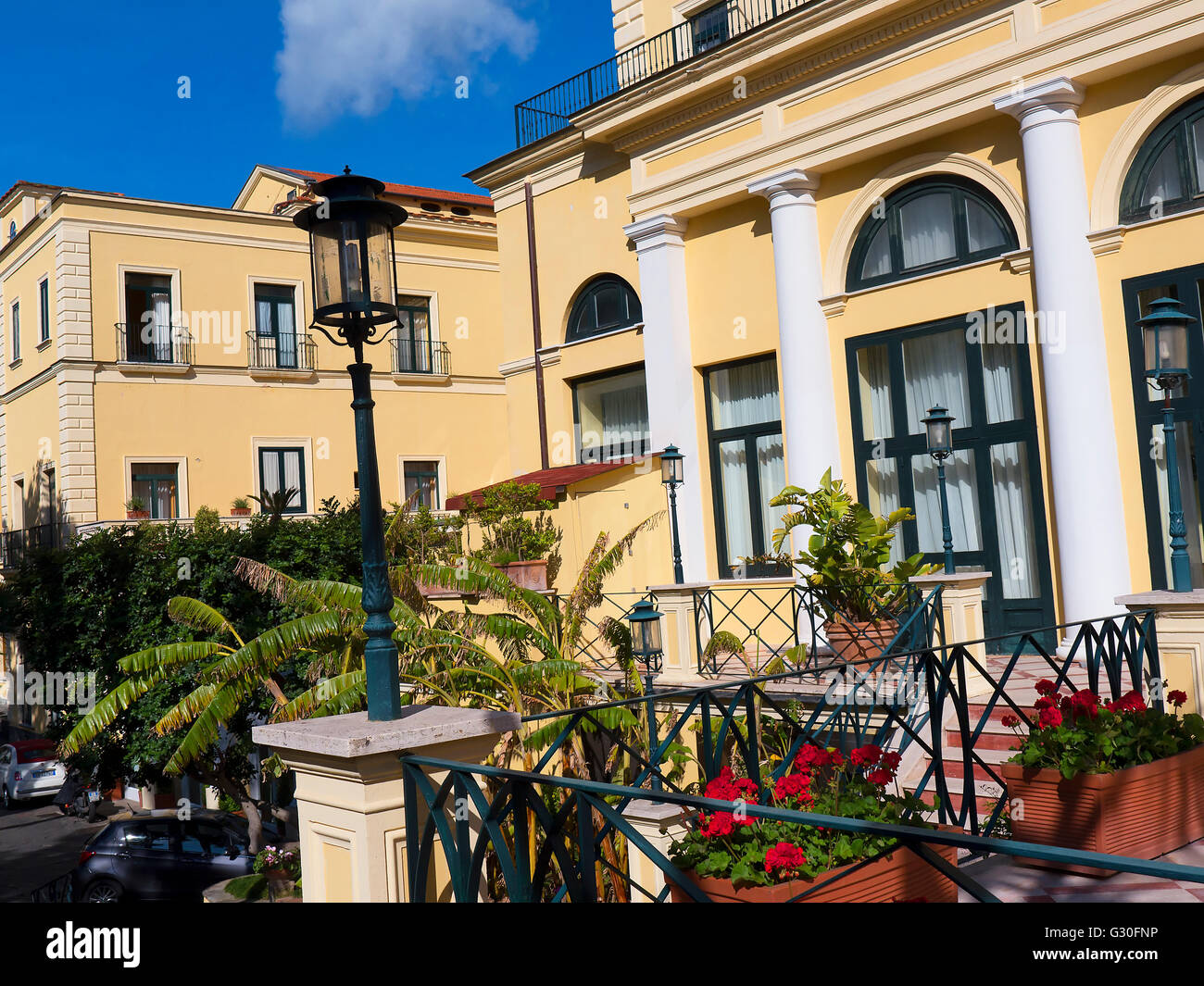 Sorrento in Italy is famous for its wonderful hotels with shaded ...