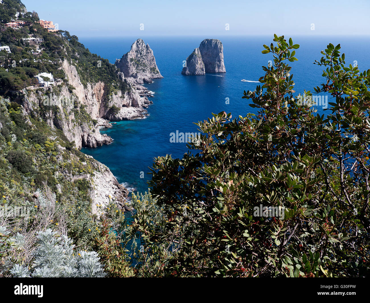 Faraglioni Rocks that stand out of the sea off the island of Capri ...