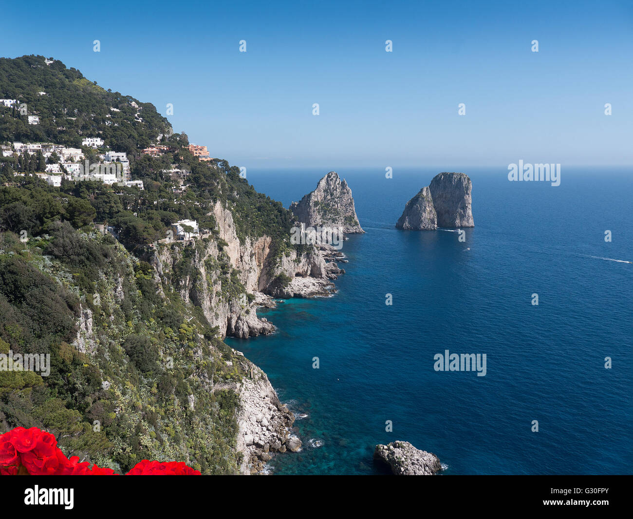 Faraglioni Rocks that stand out of the sea off the island of Capri ...