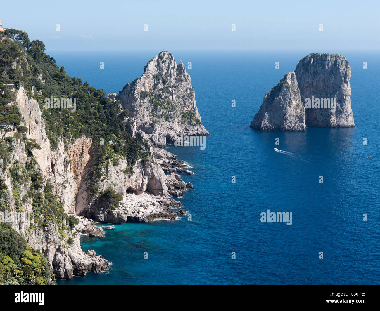 Faraglioni Rocks that stand out of the sea off the island of Capri ...