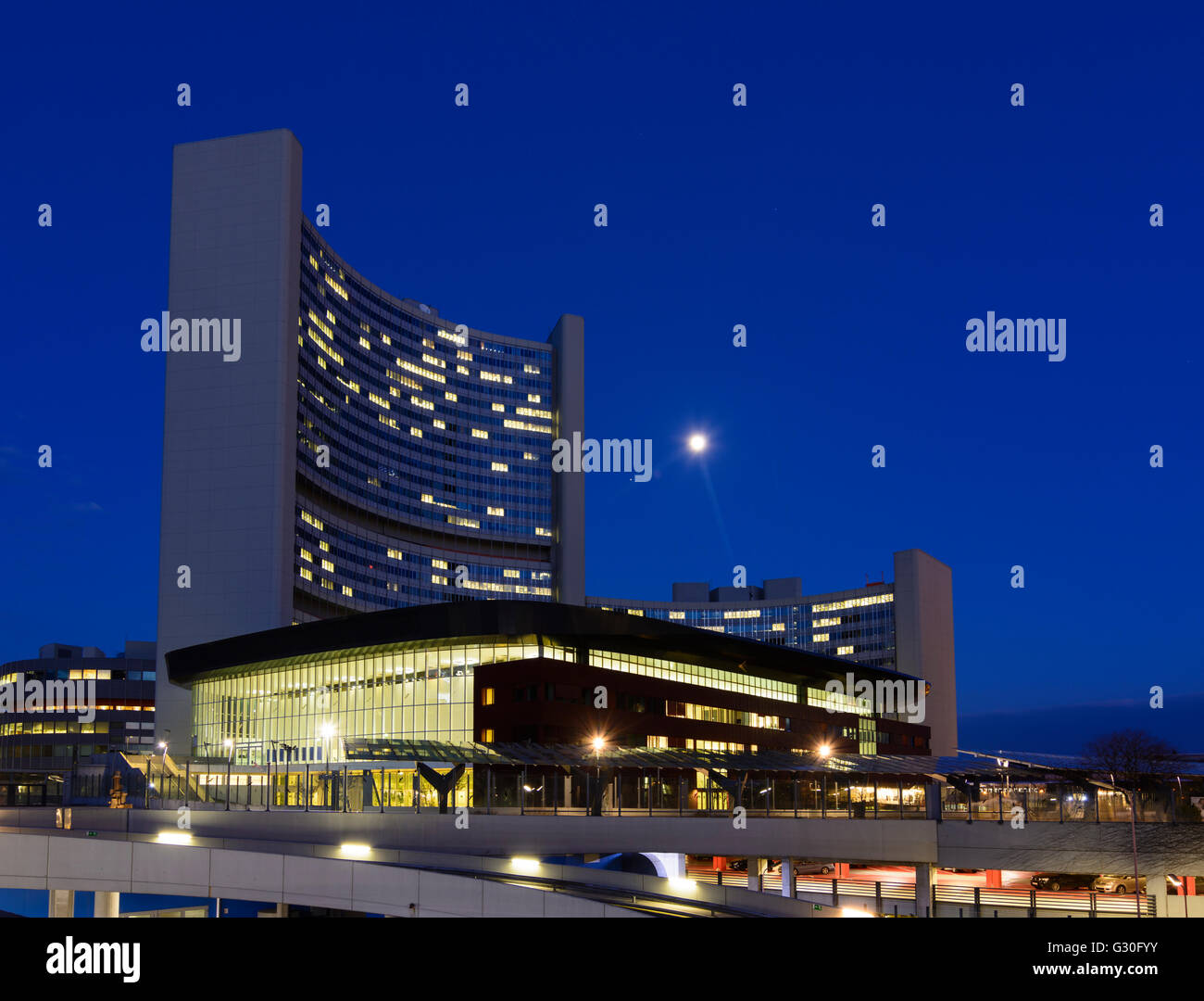 Vienna International Centre ( VIC , UNO-City ) , in the foreground the ...