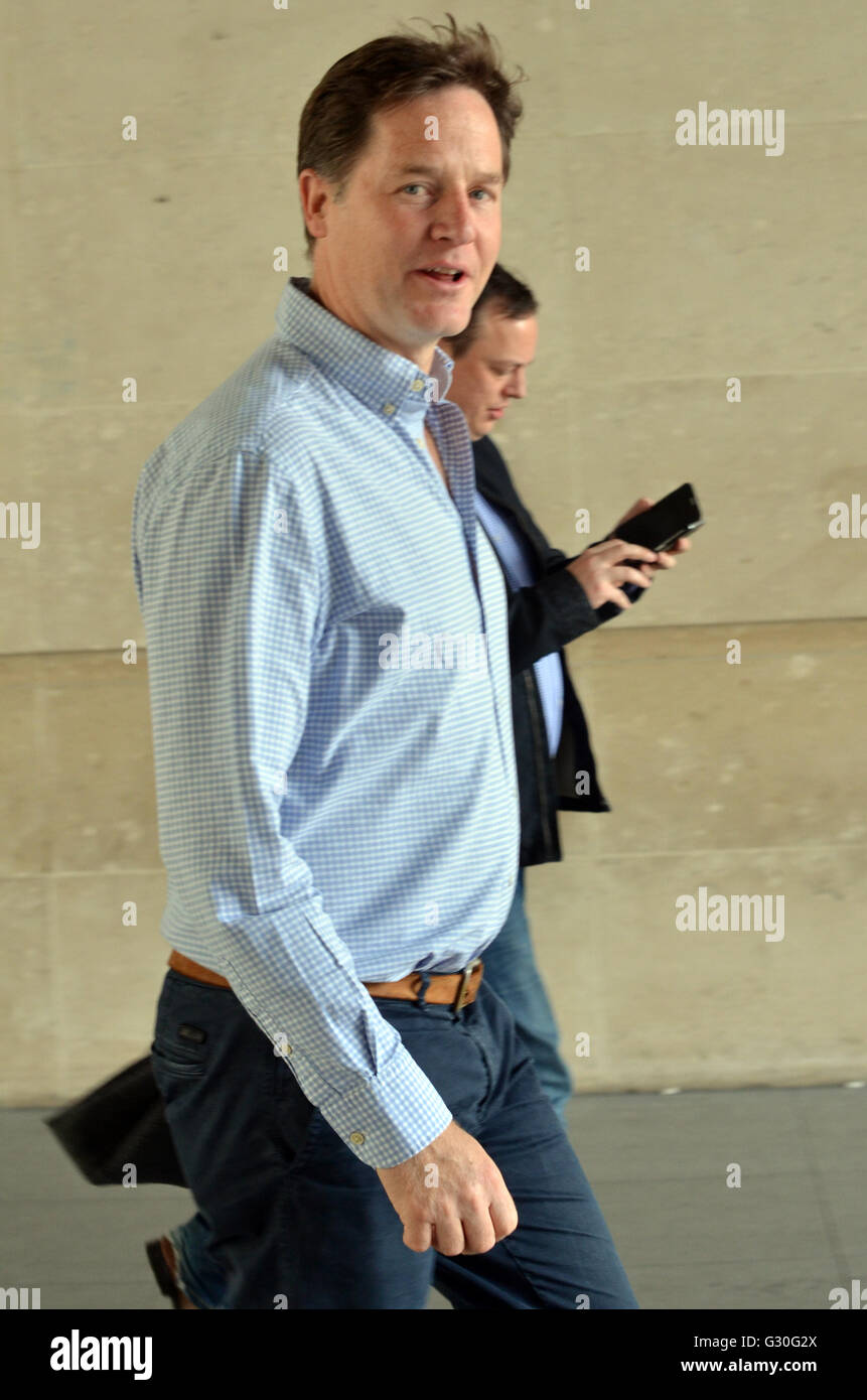 Broadcasting House, London, UK, Nick Clegg attends BBC studios as the ...