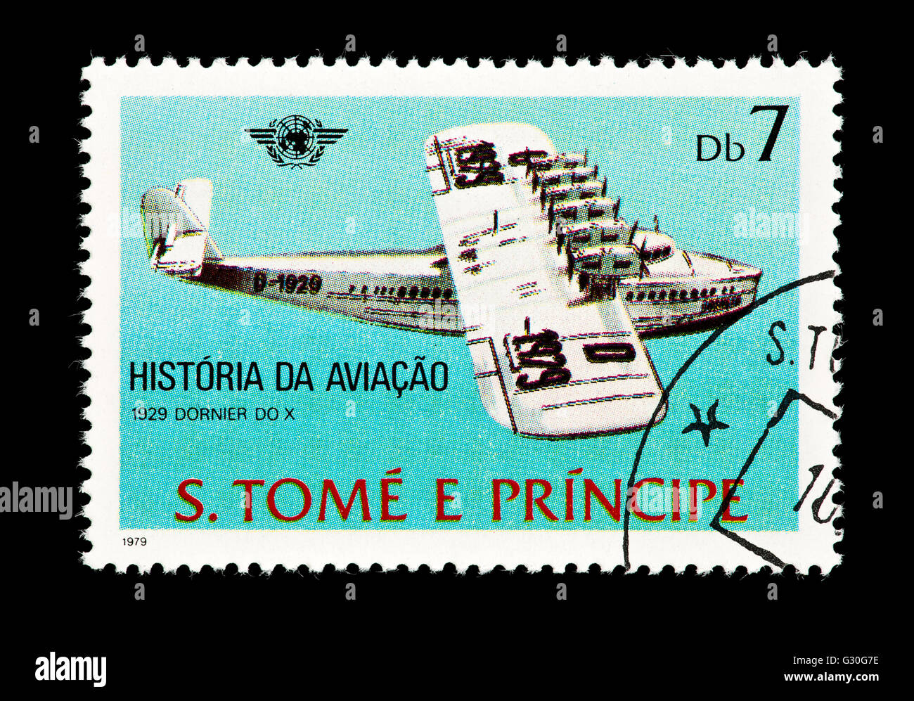 Postage stamp from Saint Thomas and Prince Islands depicting Dornier DO ...