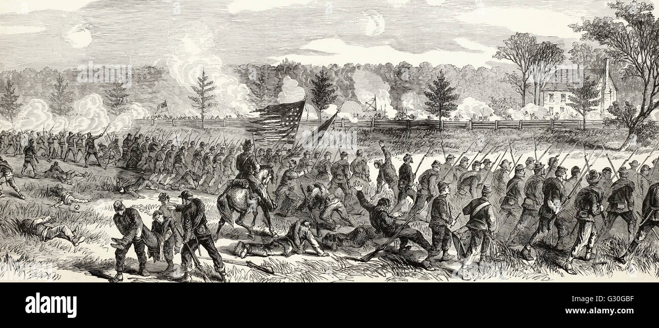 Grant's Campaign in Virginia - The Battle of Cold Harbor - June 1, 1864. USA Civil War Stock ...