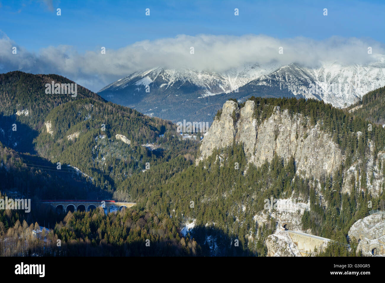 View from 20 Shilling view of the Semmering Railway with the Kalte ...