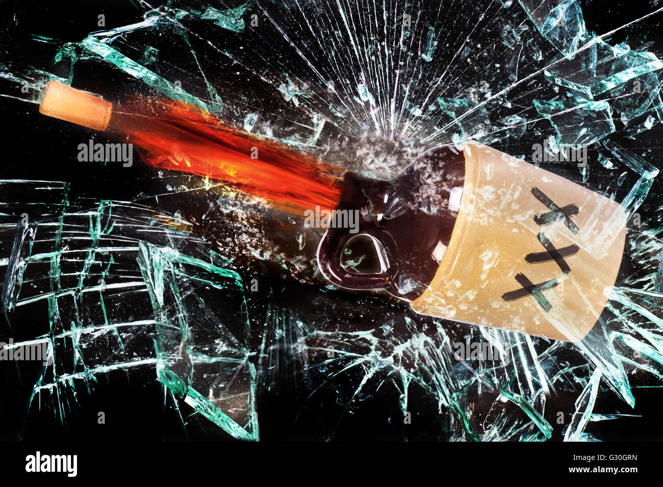 White lighting jug popping cork and exploding Stock Photo - Alamy