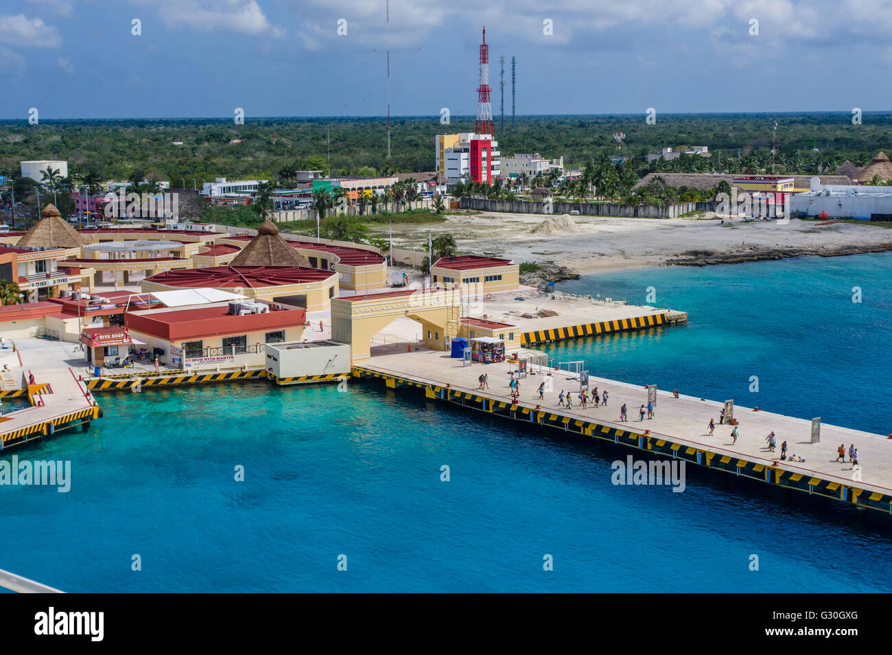 Cruise ship pier and visitor center in Cozumel. Cozumel, Mexico Stock ...
