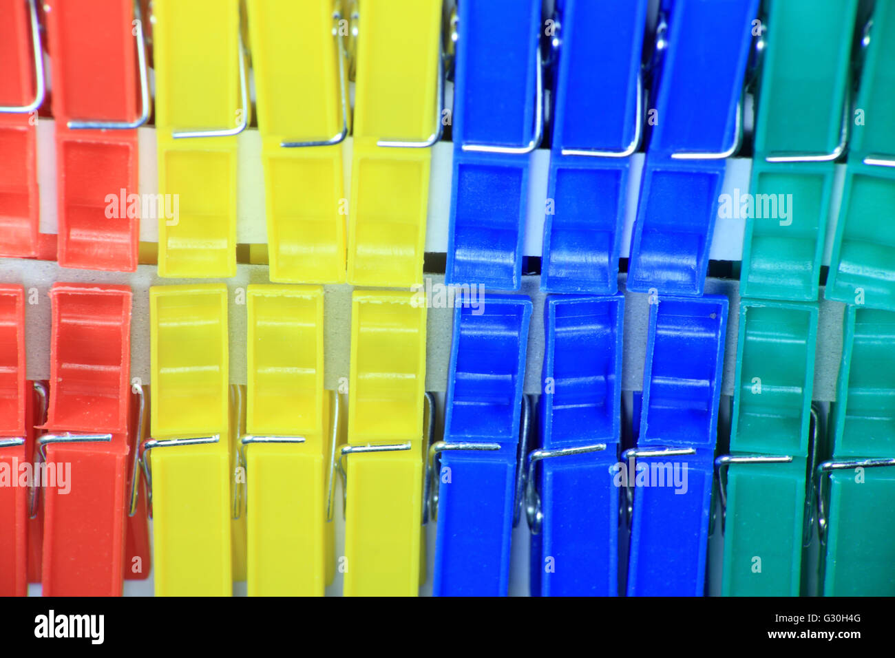 set of plastic clothespin Stock Photo - Alamy