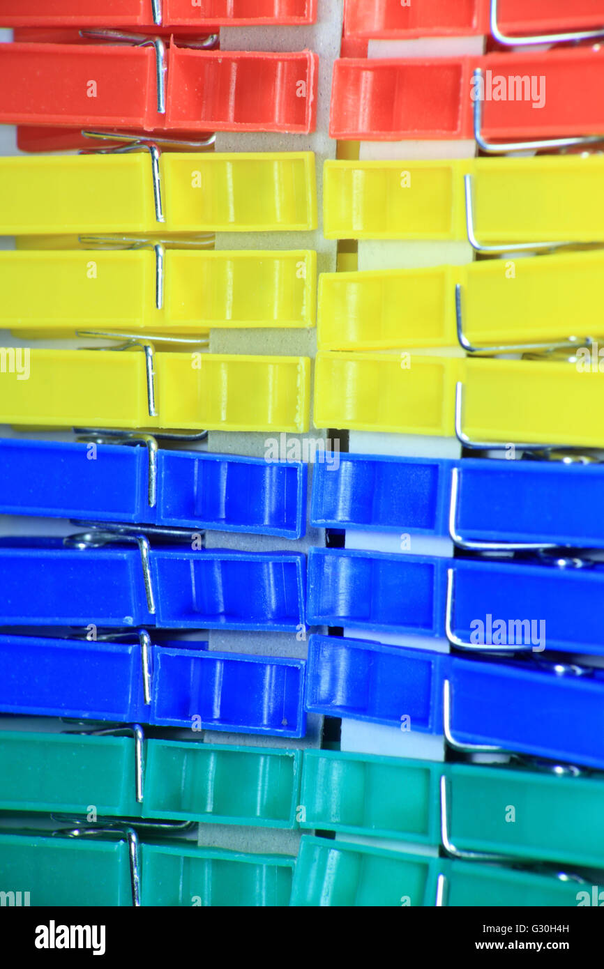 set of plastic clothespin Stock Photo - Alamy