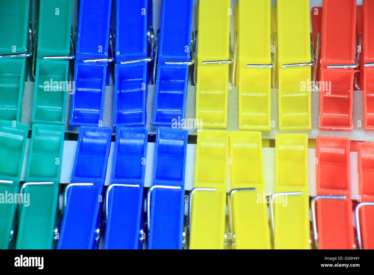 set of plastic clothespin Stock Photo - Alamy
