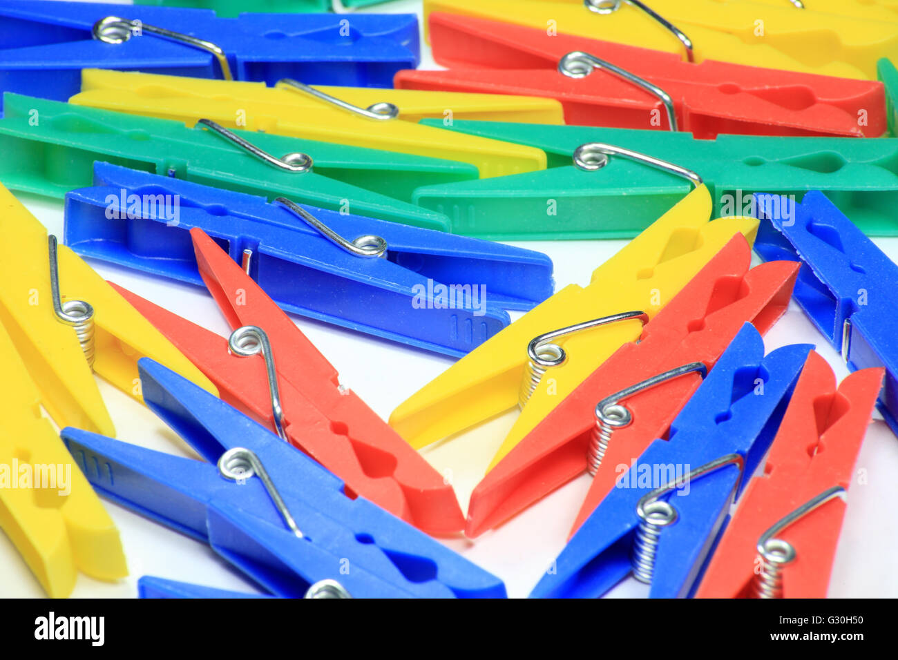 set of plastic clothespin Stock Photo - Alamy