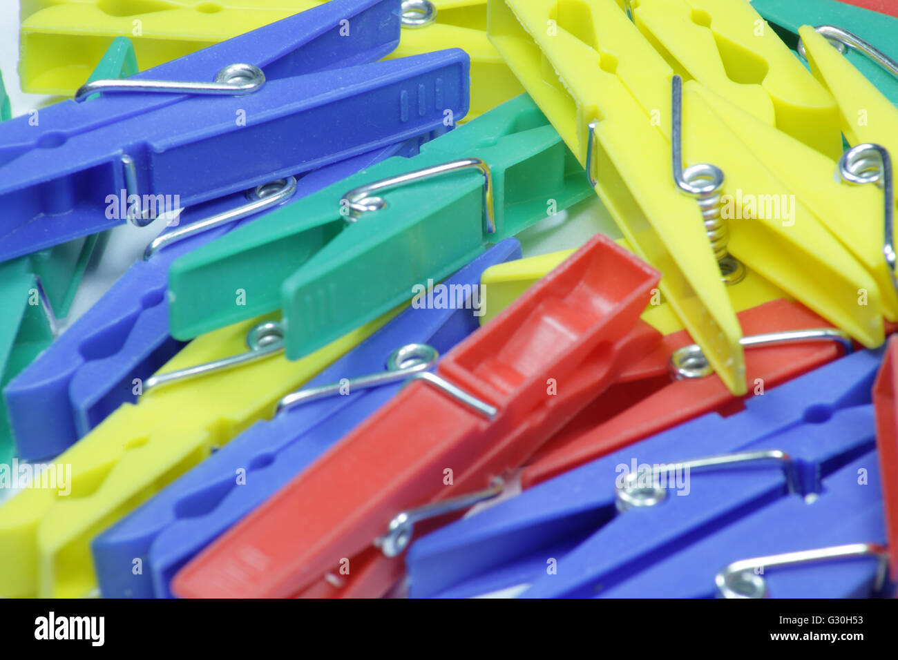 set of plastic clothespin Stock Photo - Alamy