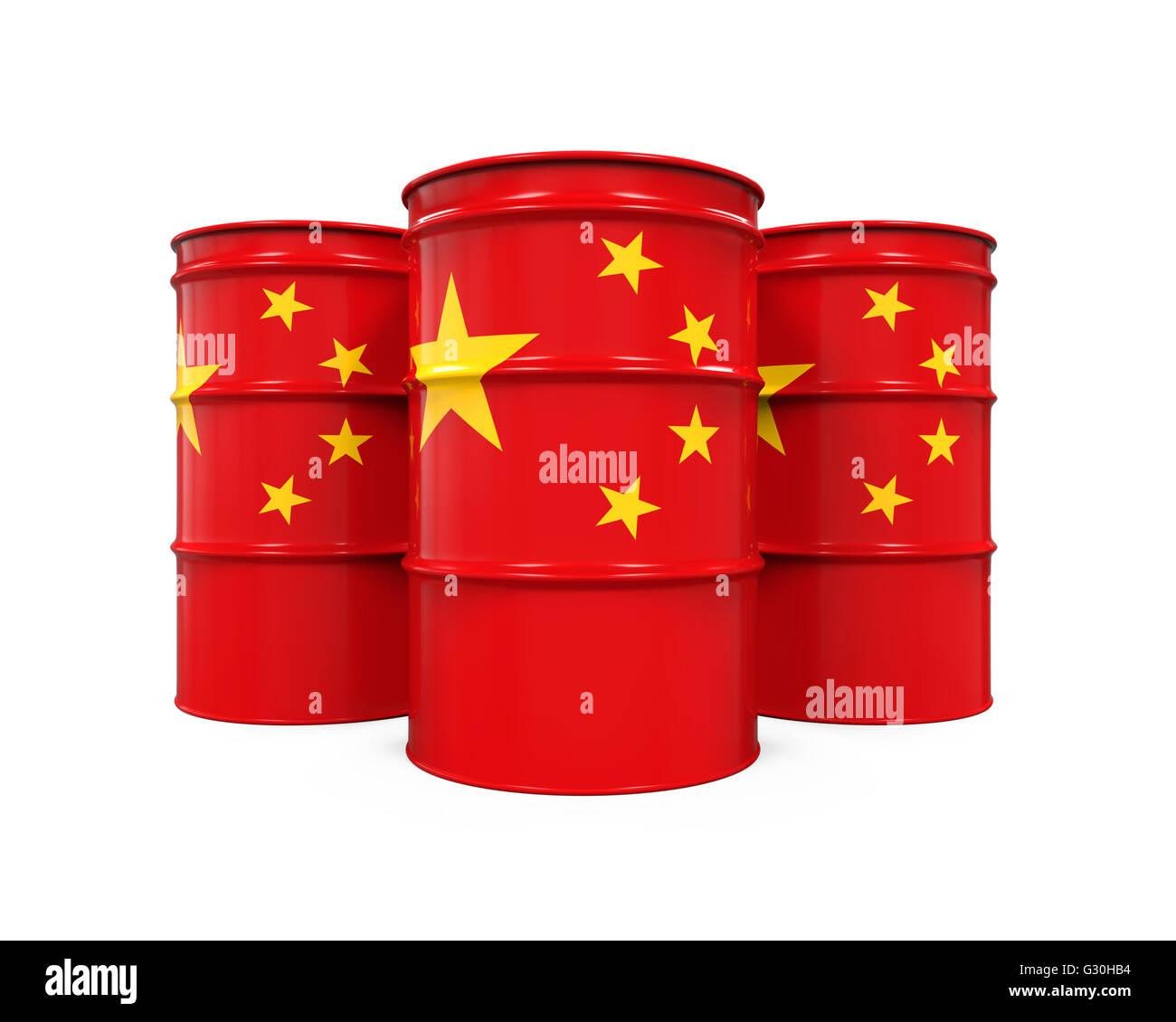 China Flag Oil Barrel Stock Photo - Alamy