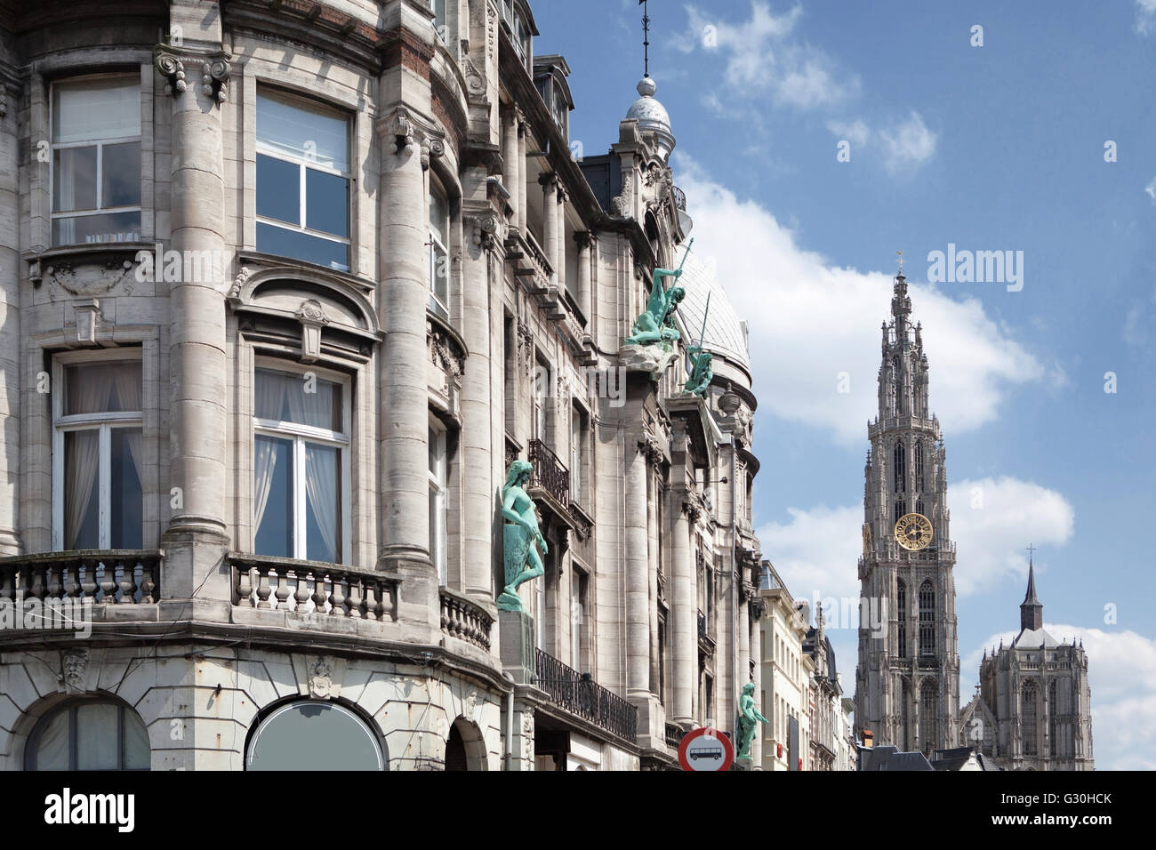 Old building in the city of Antwerp Stock Photo - Alamy