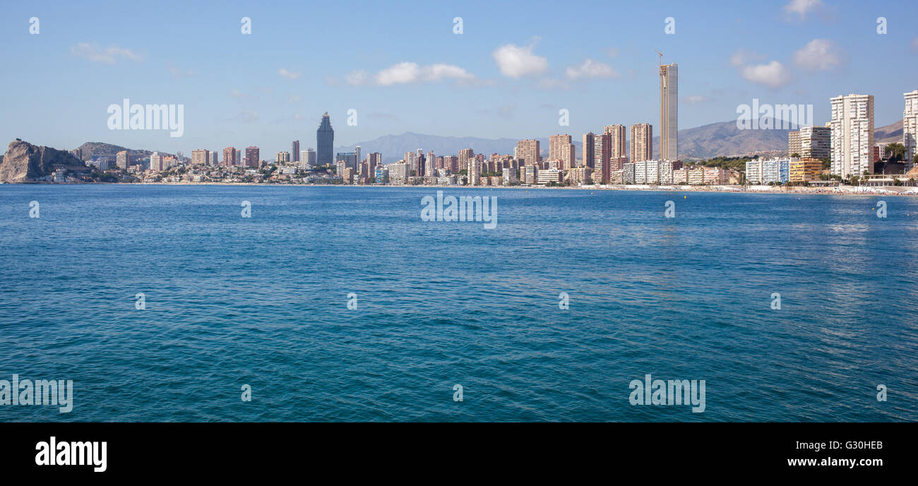 Coastline of a Benidorm city Stock Photo - Alamy