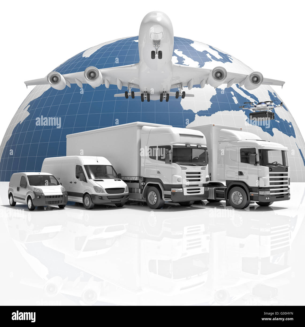 3d imageconcept of worldwide delivery Stock Photo - Alamy
