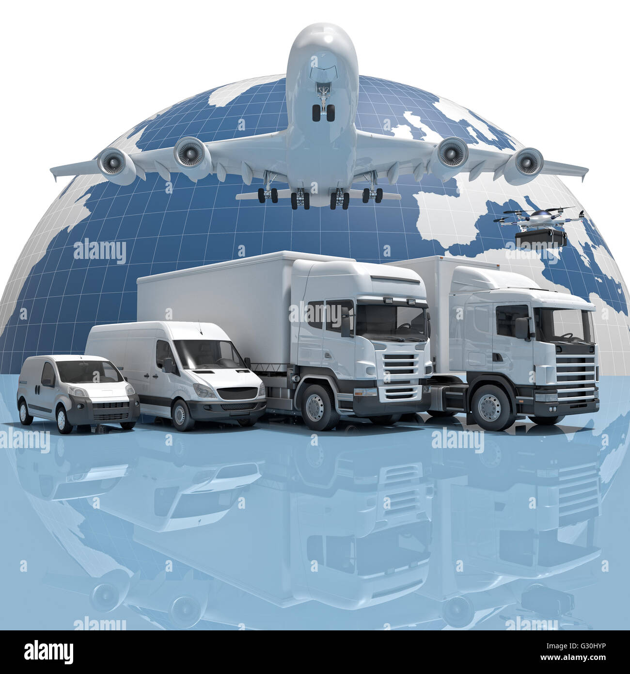 3d imageconcept of worldwide delivery Stock Photo - Alamy