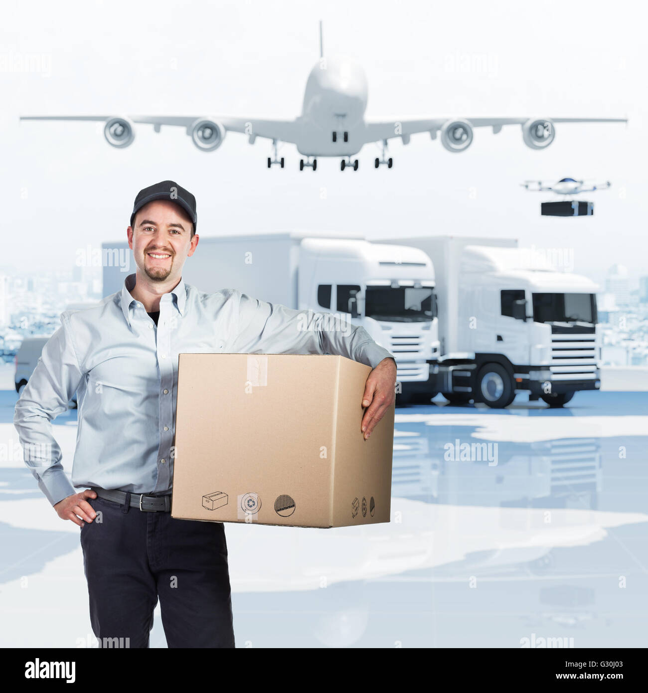 Delivery man truck hi-res stock photography and images - Alamy