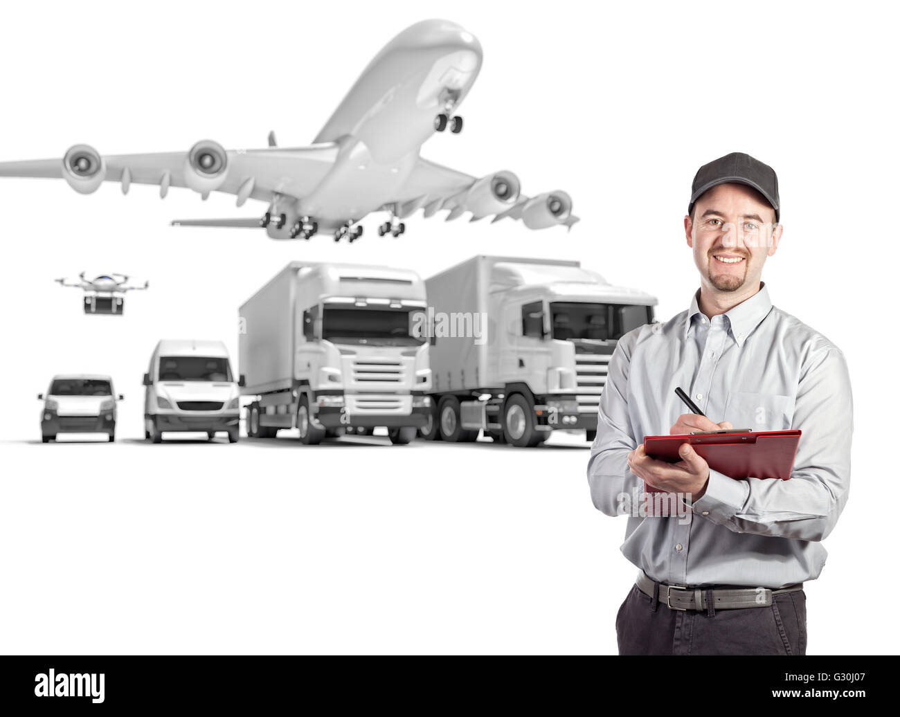 Delivery man truck hi-res stock photography and images - Alamy