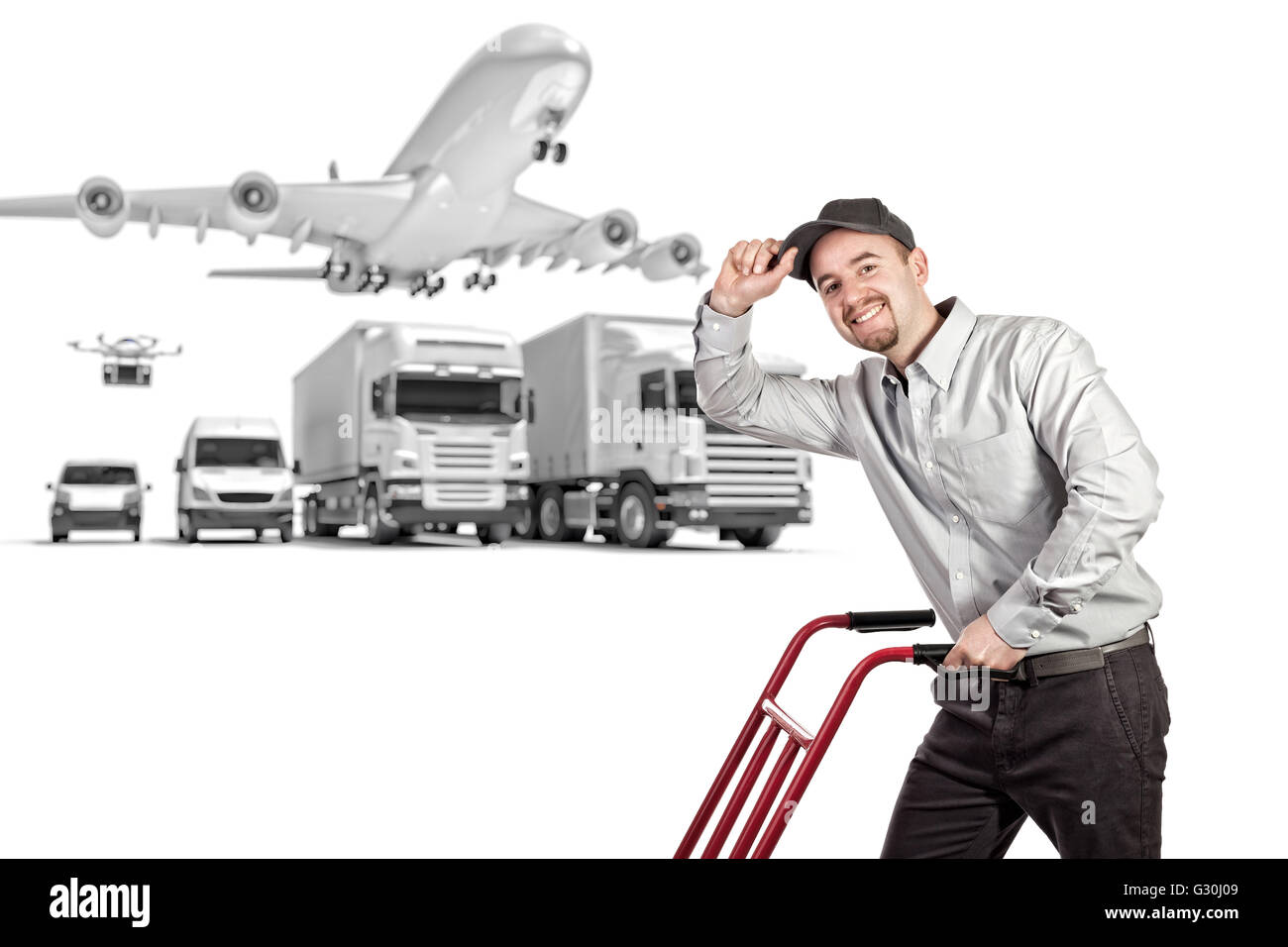 Delivery man truck hi-res stock photography and images - Alamy