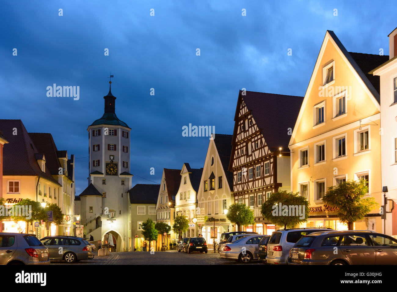 Marketplace overlooking the Lower Gate, Germany, Bayern, Bavaria ...