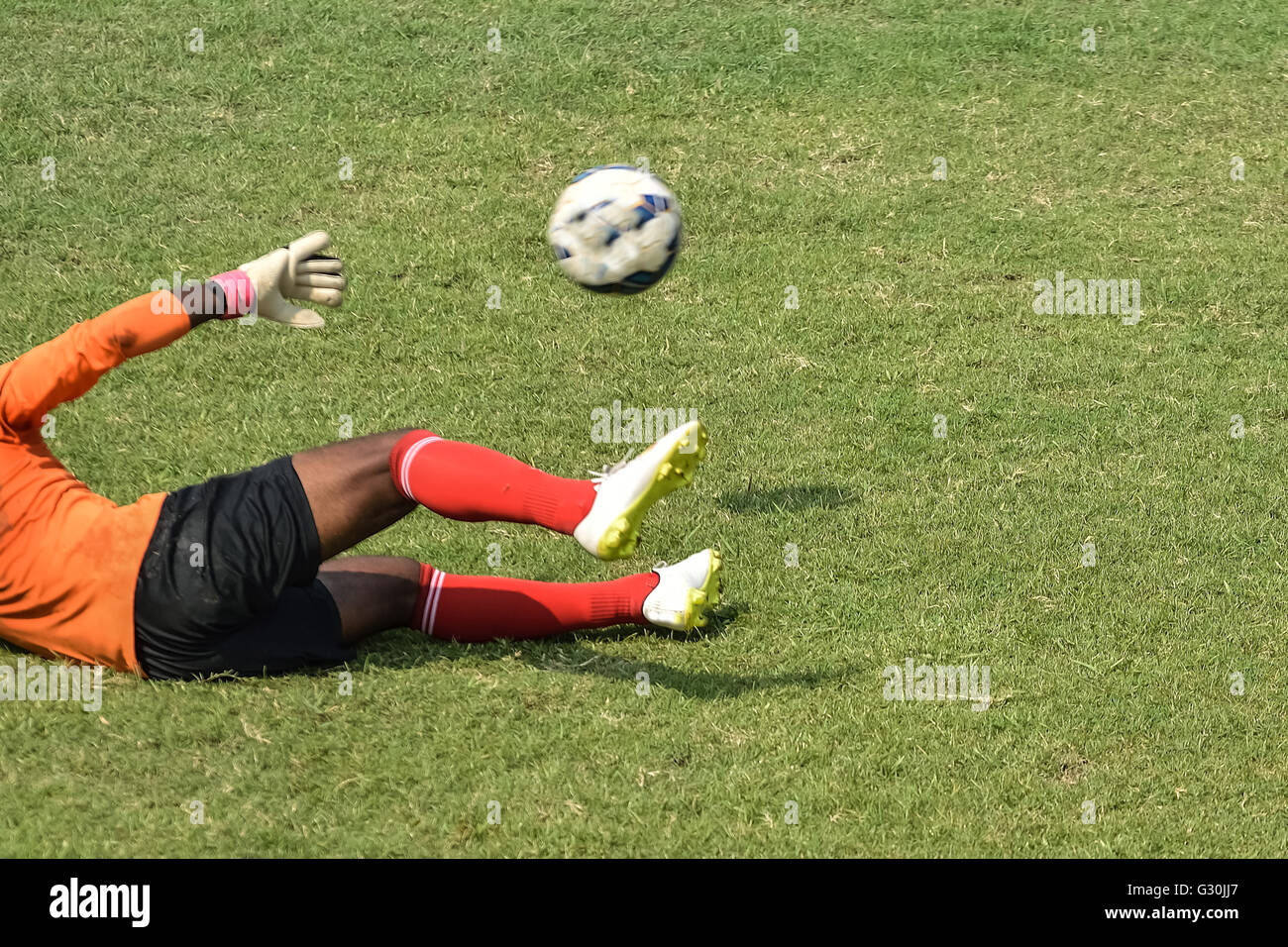 Goalie catching ball hi-res stock photography and images - Alamy