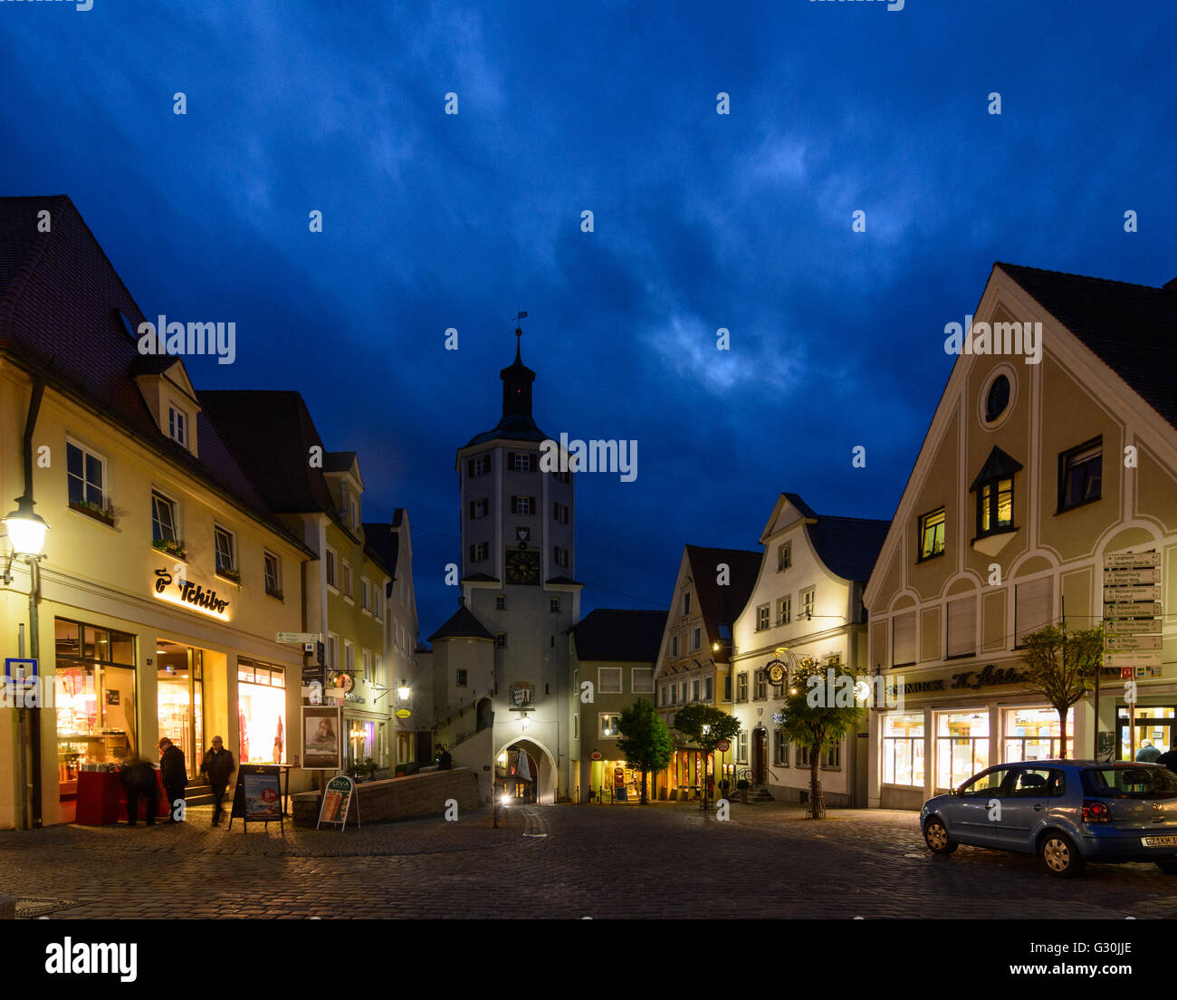 Marketplace overlooking the Lower Gate, Germany, Bayern, Bavaria ...