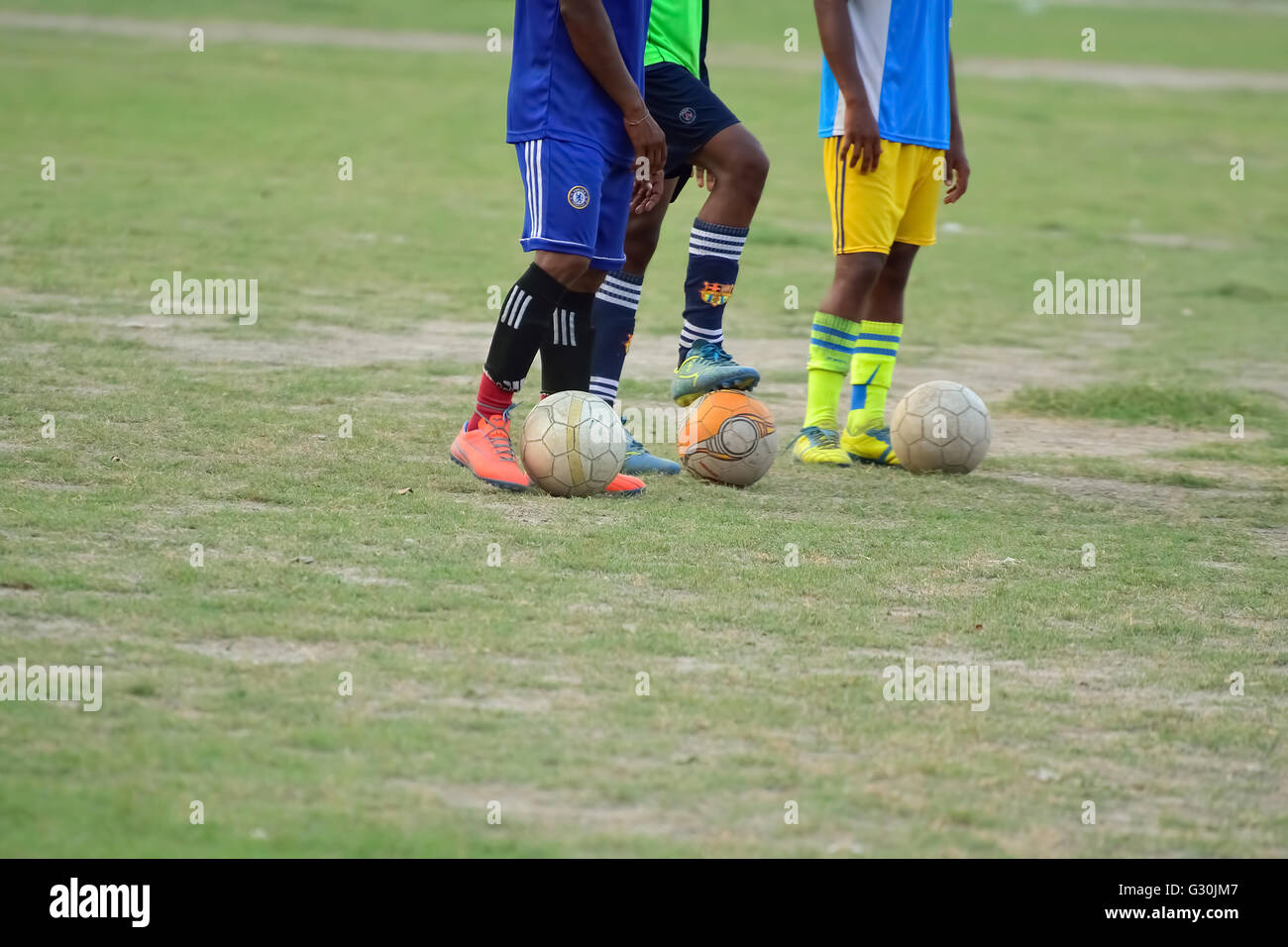 Boys are ready to practice soccer Stock Photo - Alamy
