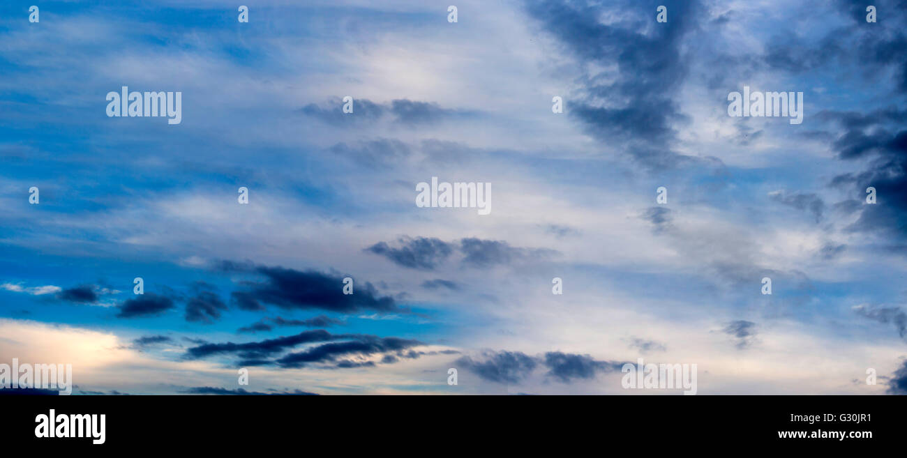 Pretty altocumulus and altostratus low stratus cloud formations on a ...