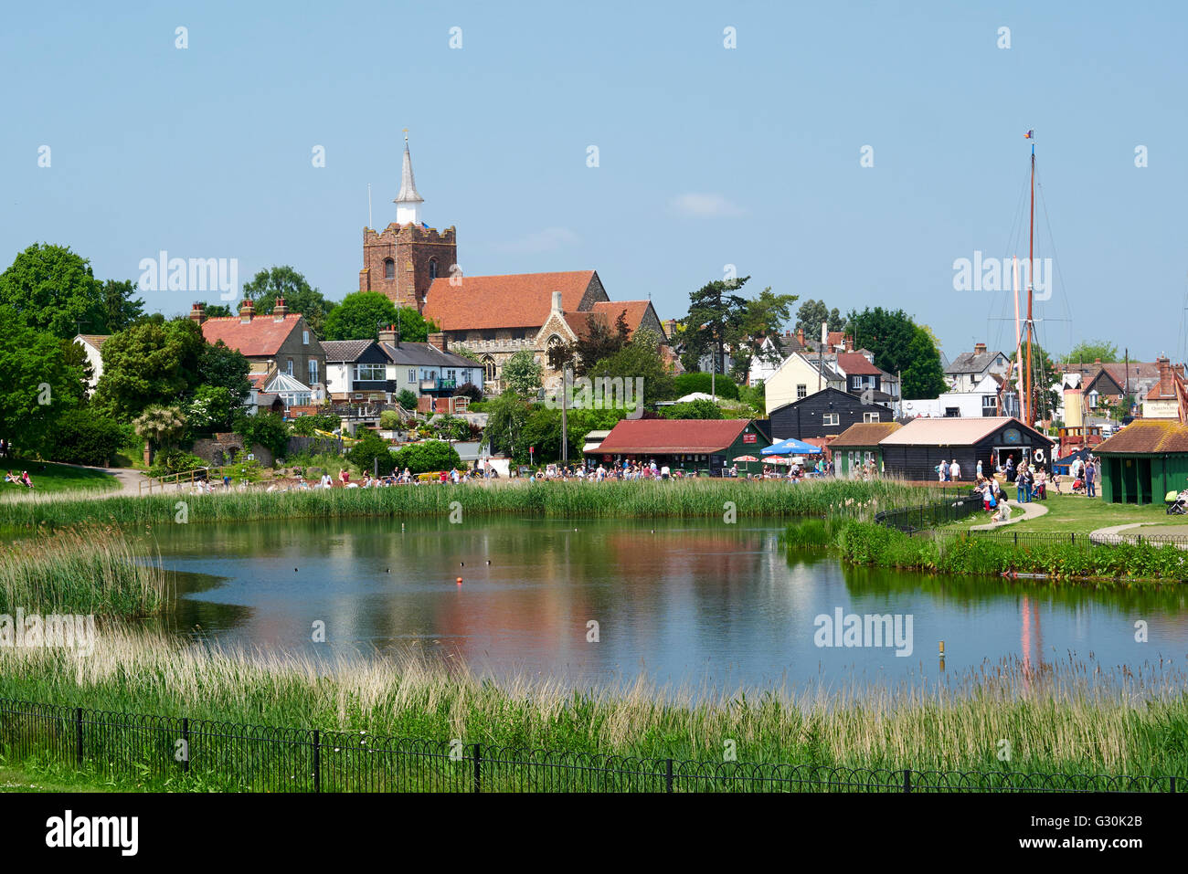 Maldon promenade park, Essex, England, UK - Spring 2016 Stock Photo - Alamy