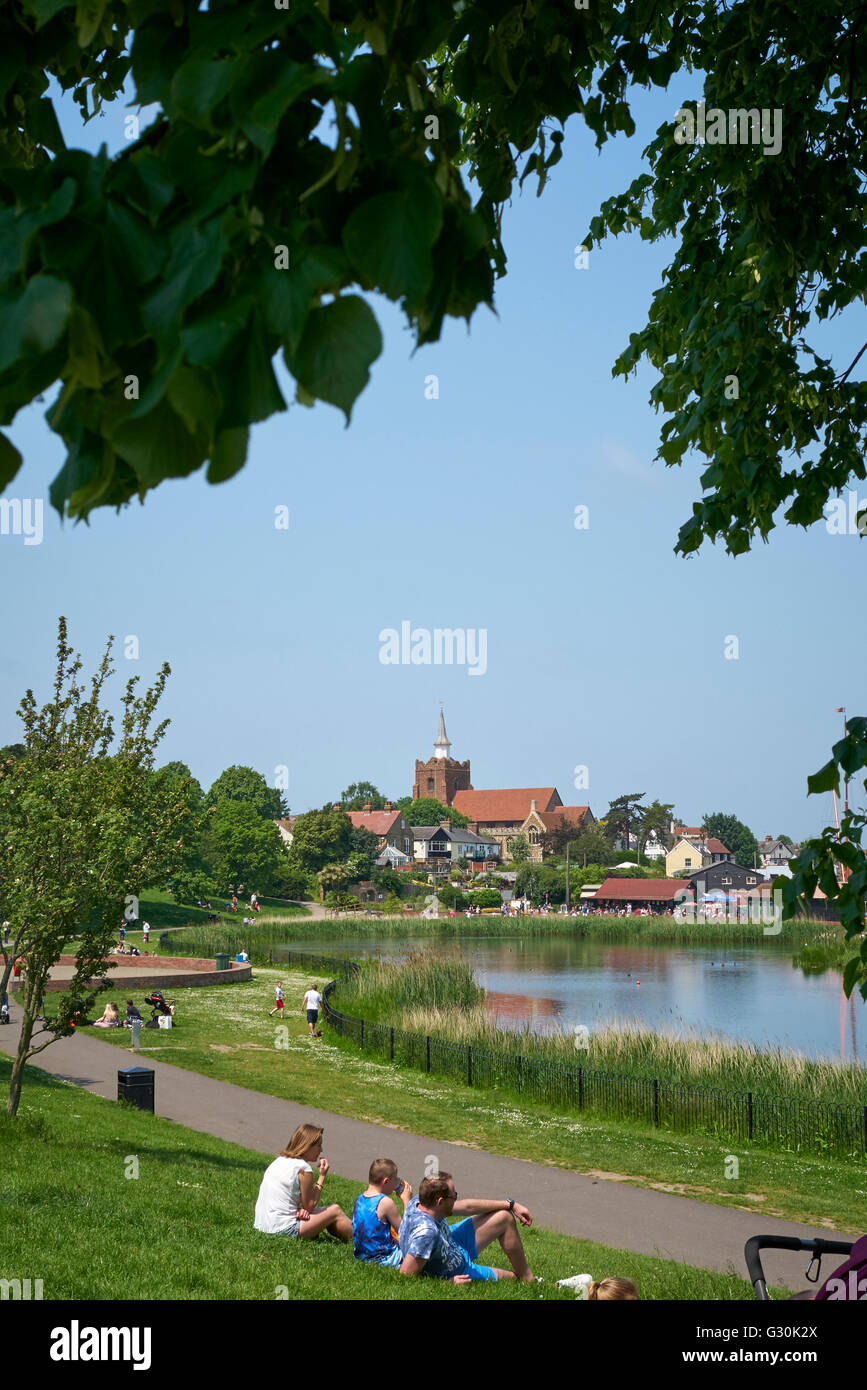 Maldon promenade park, Essex, England, UK - Spring 2016 Stock Photo - Alamy