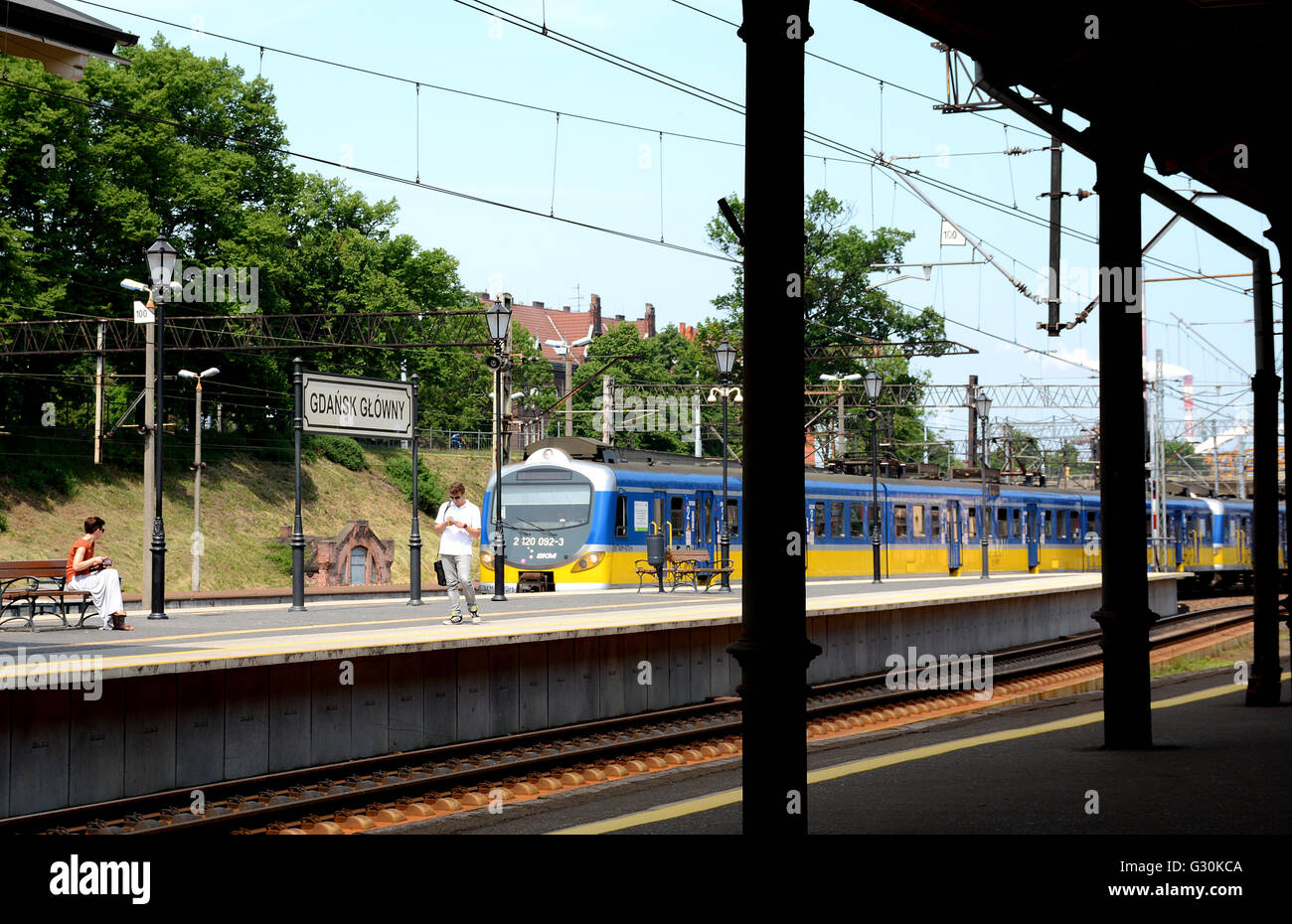 train in Gdansk Glowny railway station Gdansk Poland Stock Photo - Alamy
