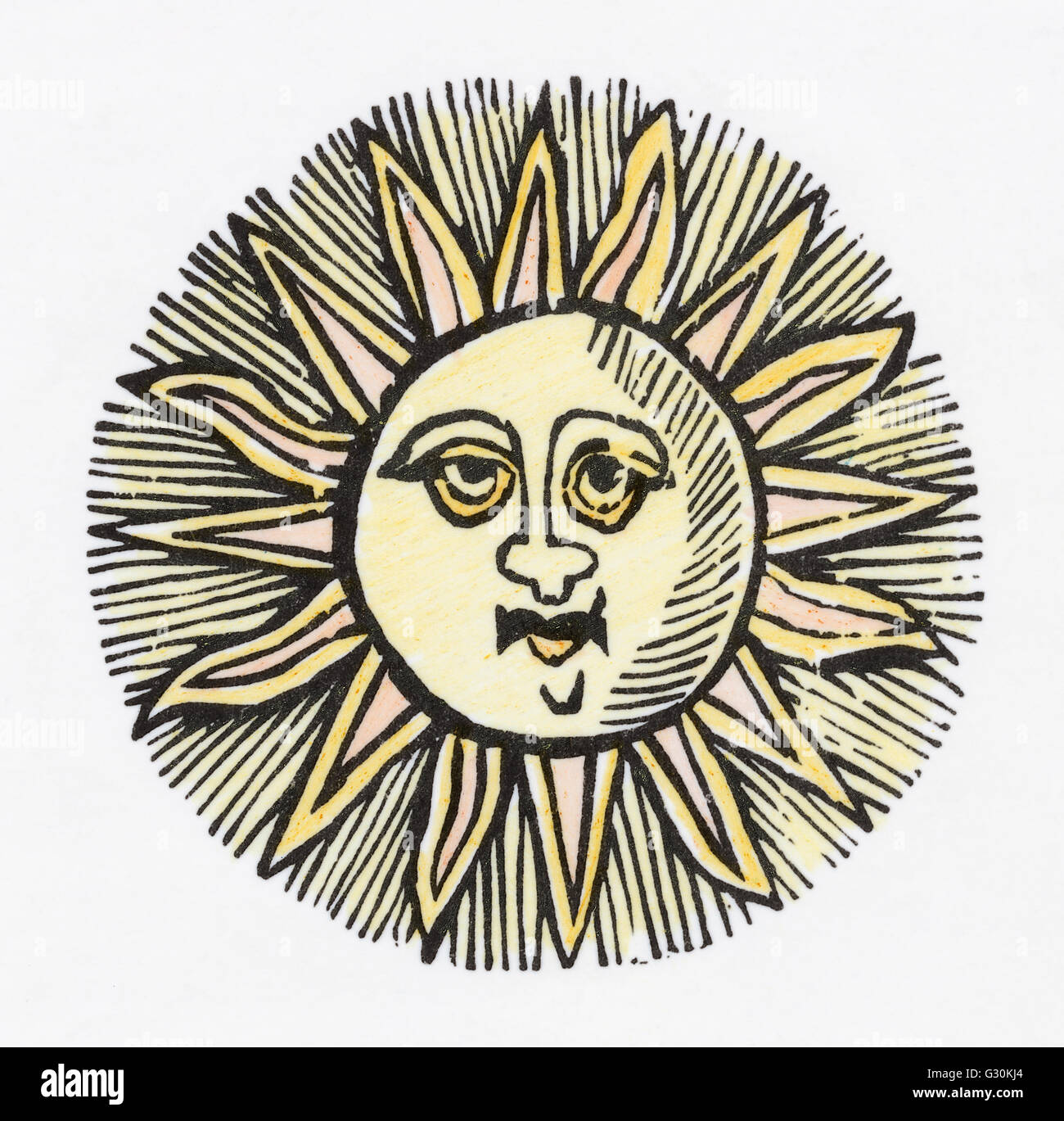 The sun with a smiling face Stock Photo - Alamy