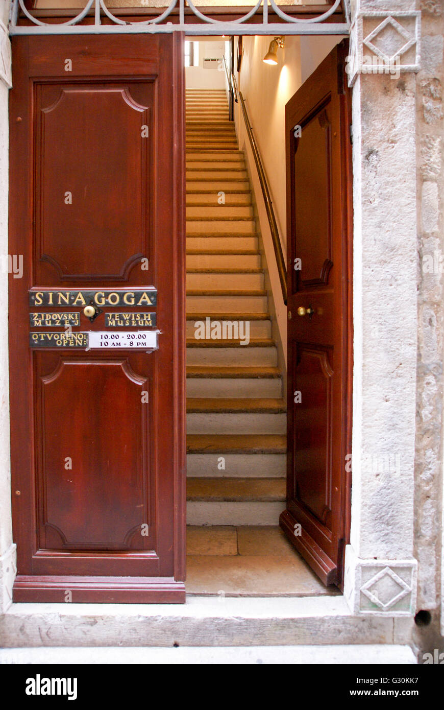 Croatia, Dubrovnik, the synagogue in the Walled Old City Stock Photo ...