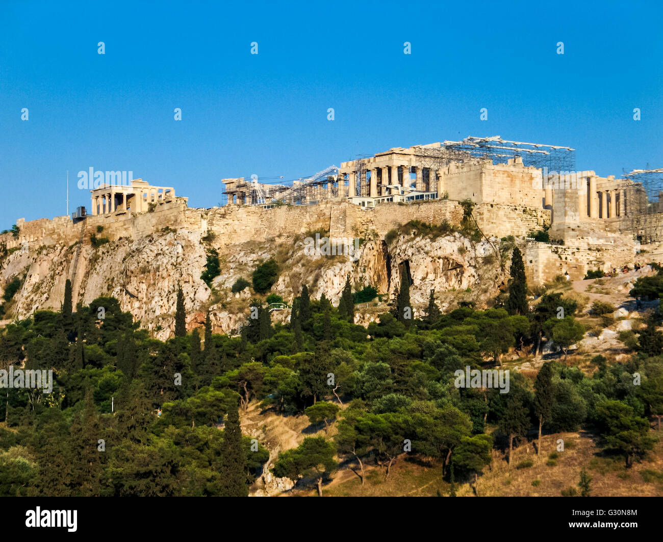 The Acropolis - Athens, Greece, on a summer evening Stock Photo - Alamy