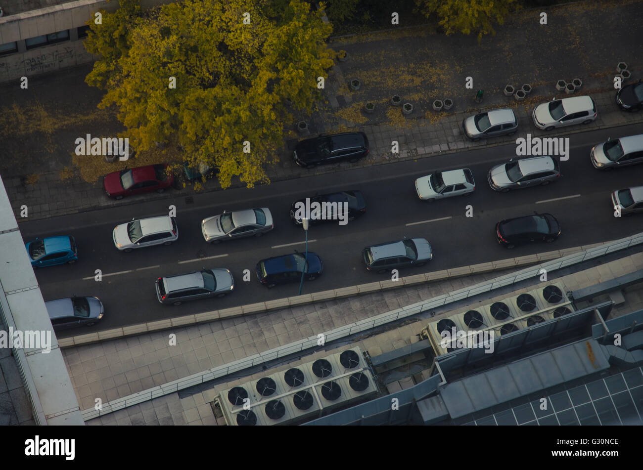 traffic jam from high building Stock Photo - Alamy