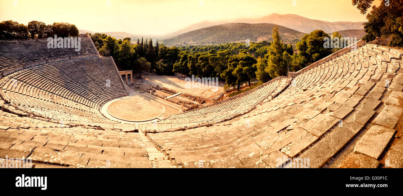 Epidaurus amphitheatre in Greece Stock Photo - Alamy