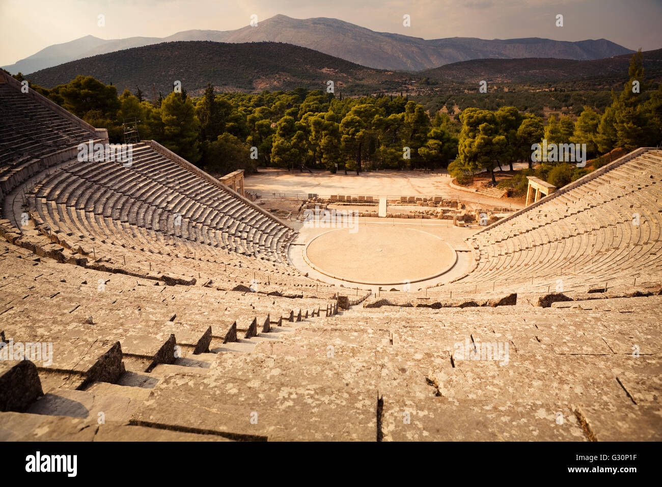 Epidaurus amphitheatre in Greece Stock Photo - Alamy