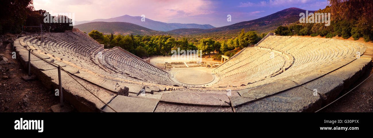 Epidaurus amphitheatre in Greece Stock Photo - Alamy