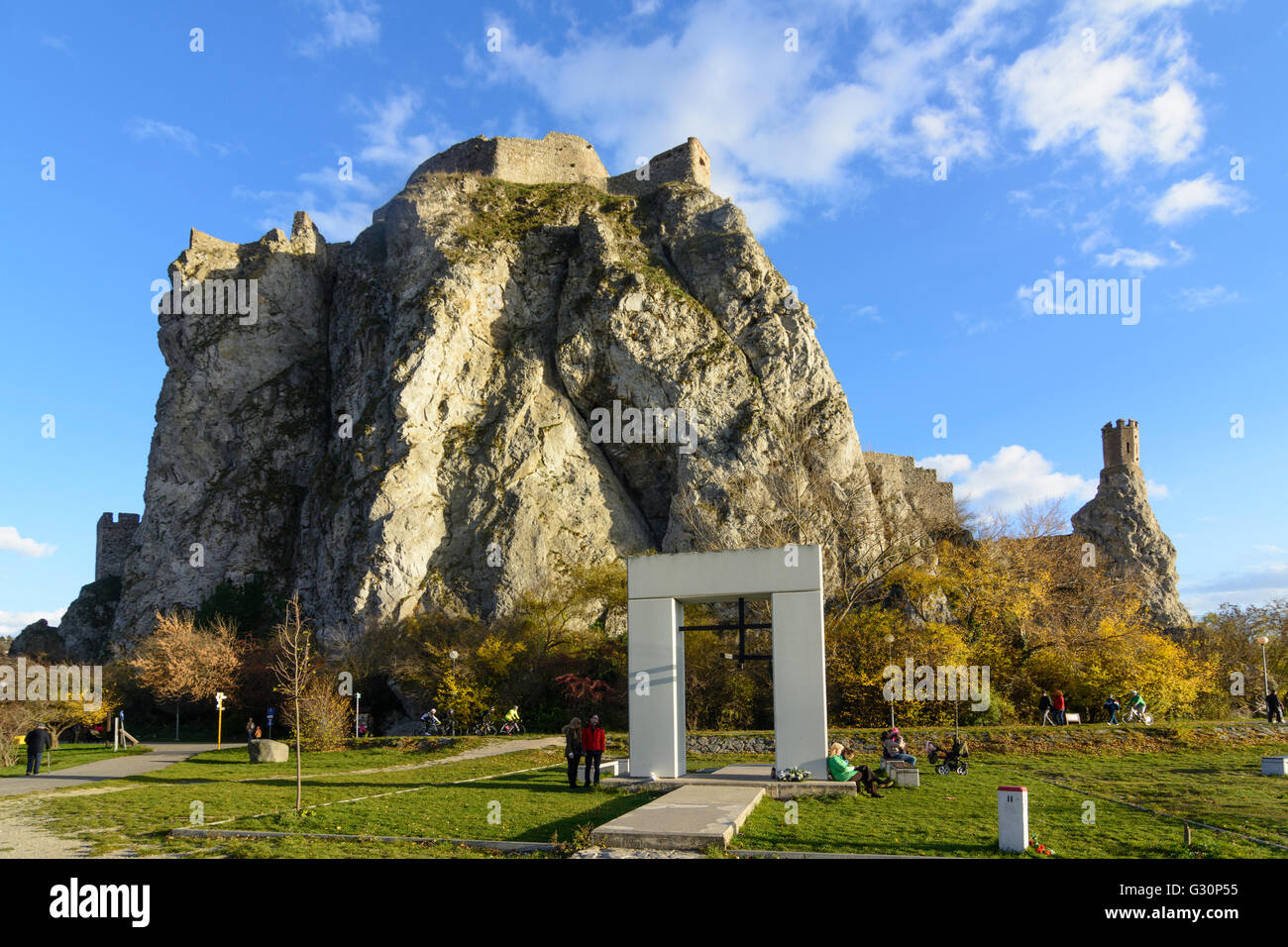 castle Devin ( Thebes ) and Monument " Gate of Freedom ", Slovakia ...