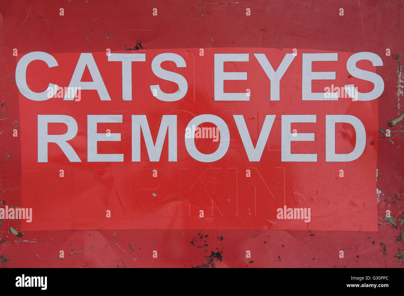 A temporary roadside traffic sign with the amusingly ambiguous message ...