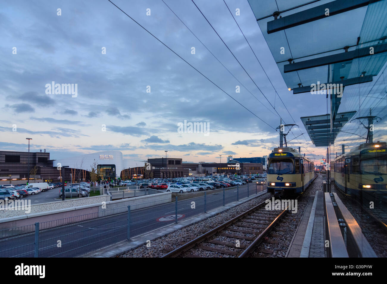 Shopping City Süd and train station Badner Bahn ( Wiener Lokalbahn ...