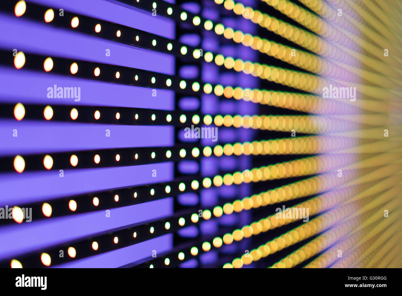 MACRO VIEW OF LED SCREEN DISPLAY WITH LOW DEPTH OF FIELD AND BOKEH ...