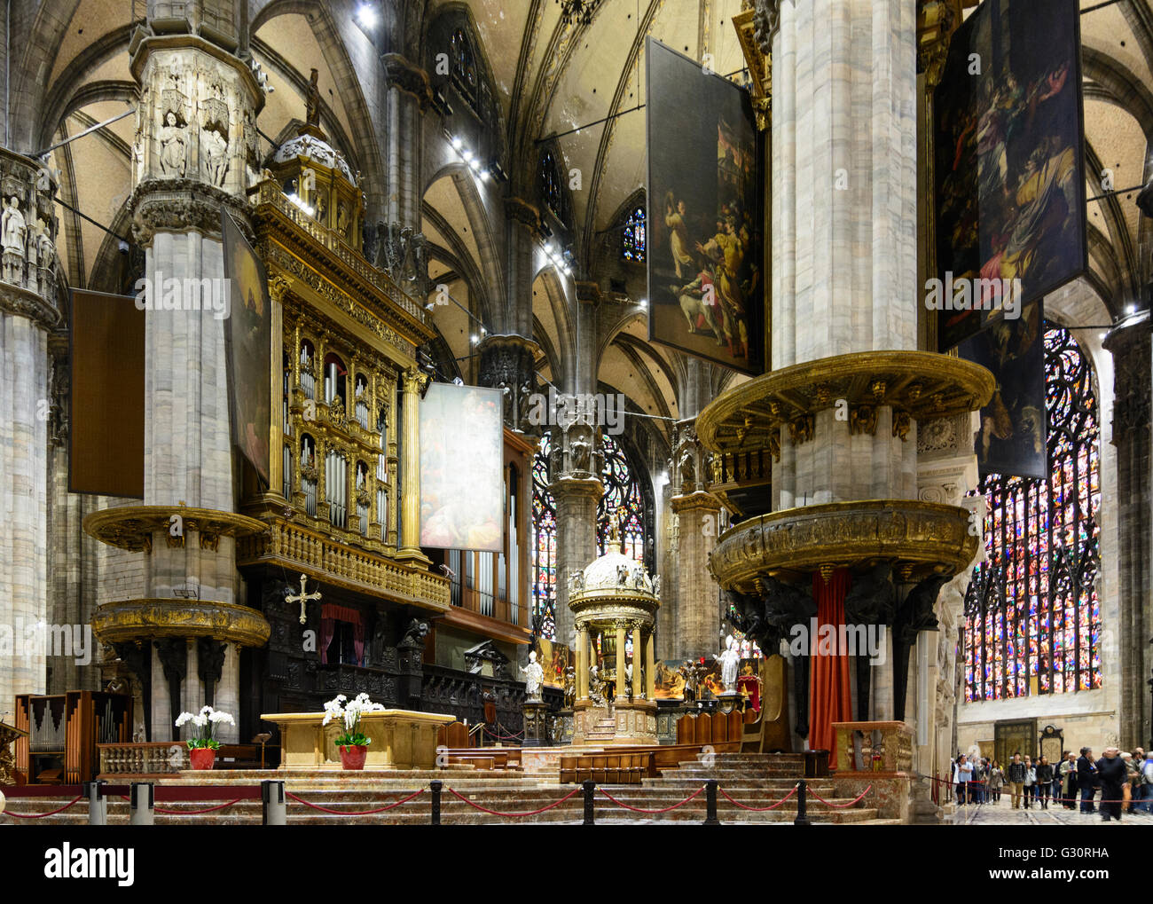 Interior of milan cathedral hi-res stock photography and images - Alamy