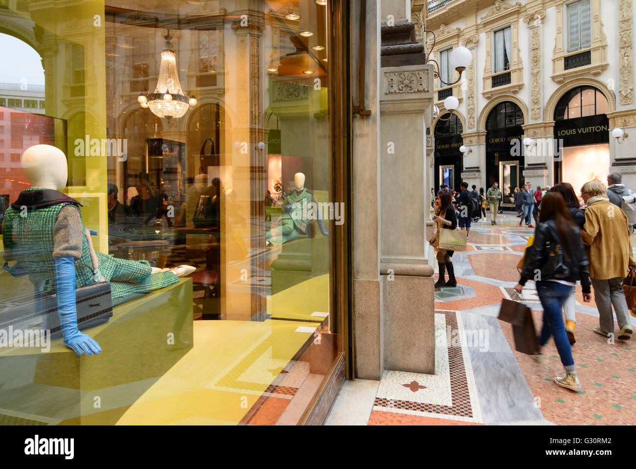 Galleria Vittorio Emanuele II: shop of Prada, Italy, Lombardei ...