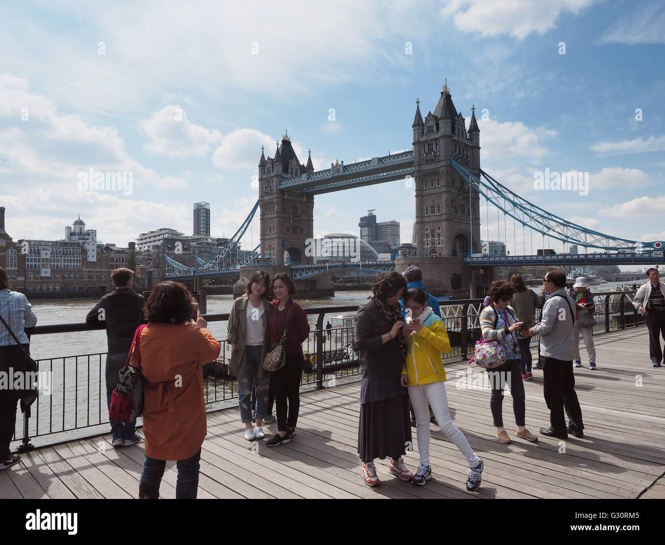 UK, England, London. Chinese tourists taking selfies and pictures at ...