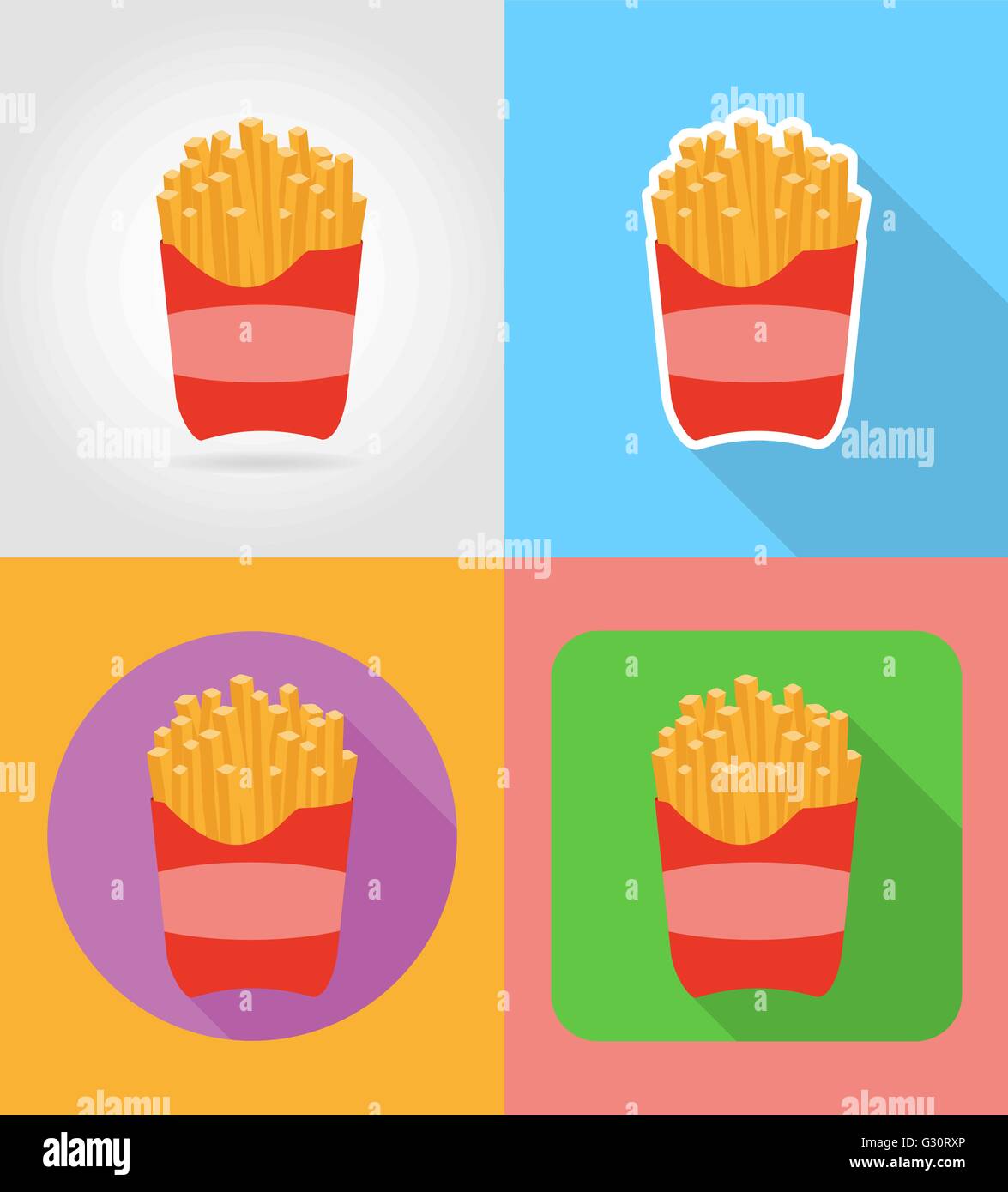Illustration packet french fries Stock Vector Images - Alamy