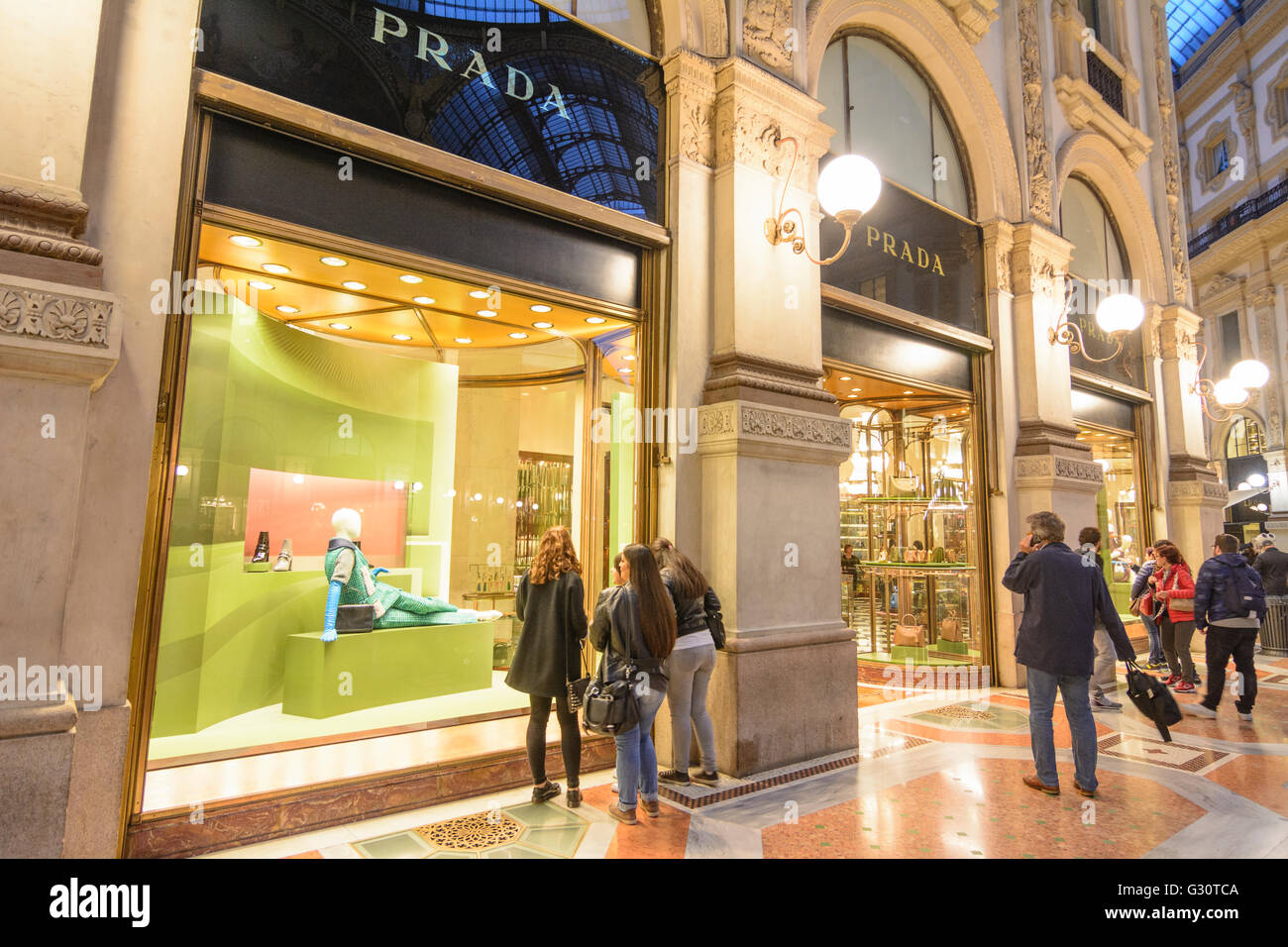 Galleria Vittorio Emanuele II: shop of Prada, Italy, Lombardei ...