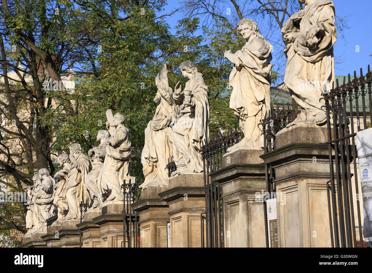 View of the sculpture in Krakow the old square Stock Photo - Alamy