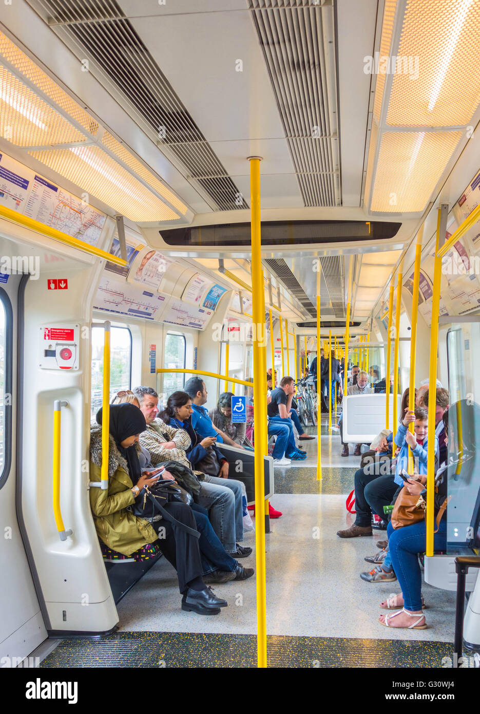 Woman Standing Tube Train High Resolution Stock Photography and Images ...